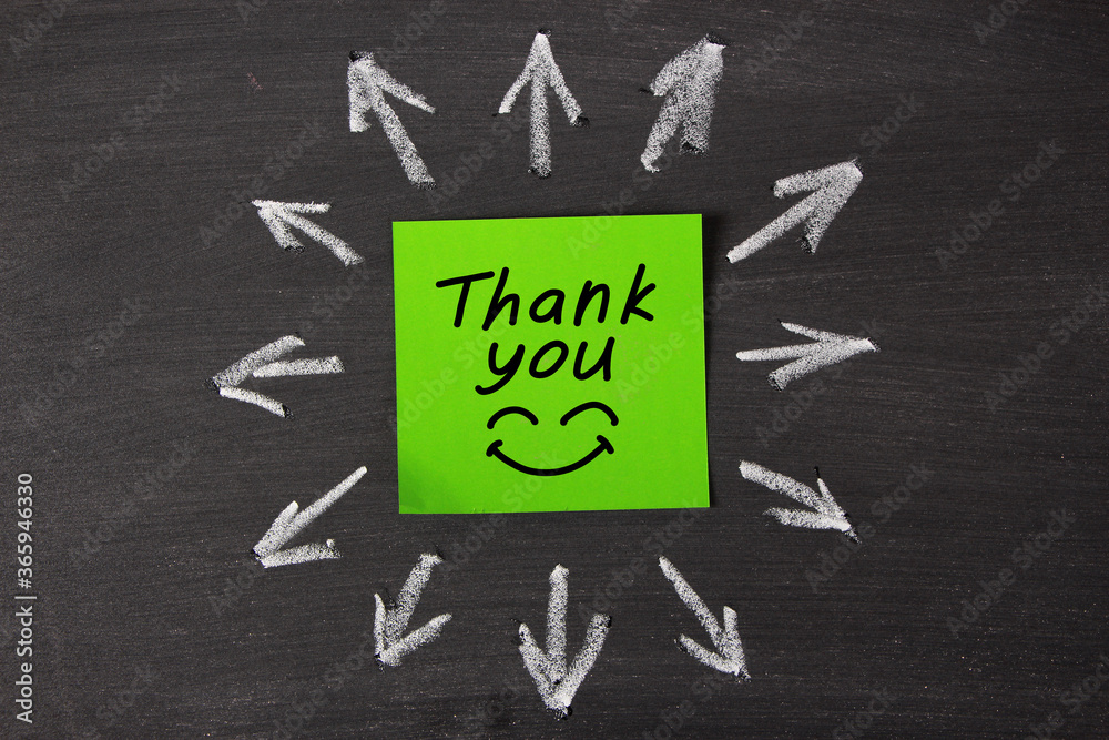 Thank You Concept On Sticky Note Stock Photo | Adobe Stock