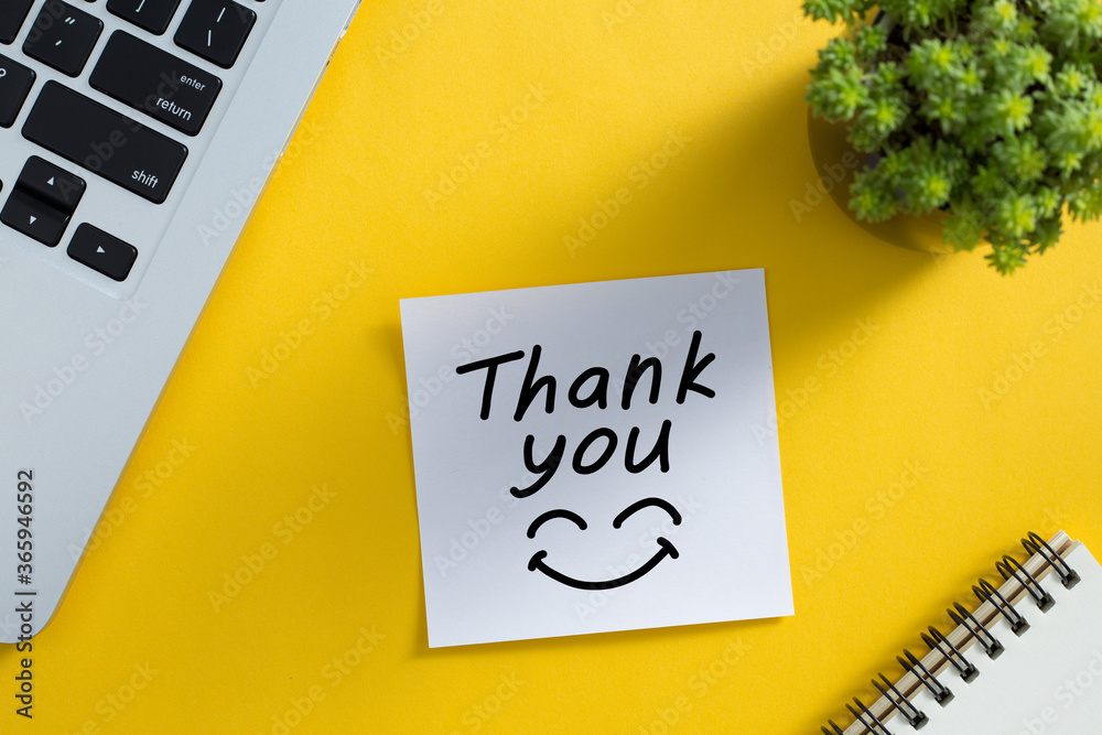 Thank You Concept On Sticky Note Stock Photo | Adobe Stock