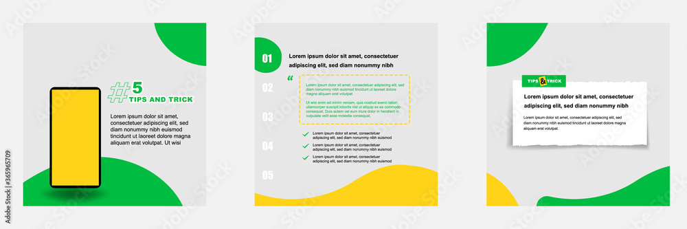 Social media tutorial, tip, trick, quick tips, layout template with ...