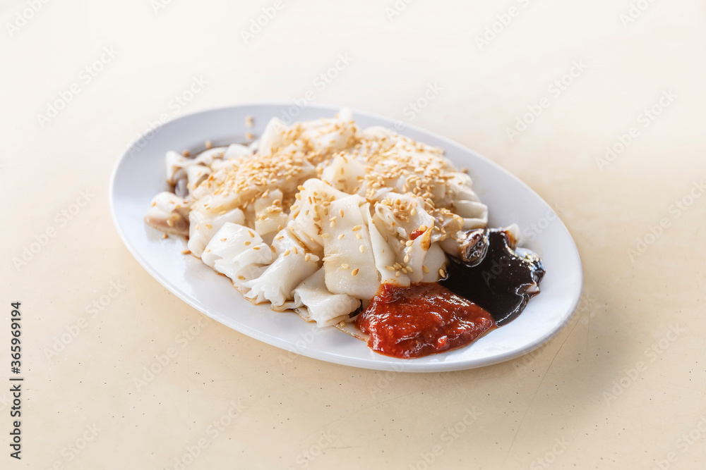 Rice rolls, chee cheong fun dim sum Stock Photo | Adobe Stock