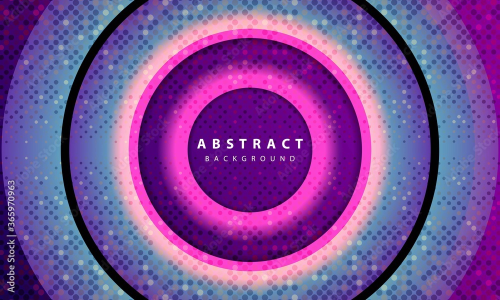 Abstract 3D circle papercut layer gradient background purple and blue ...