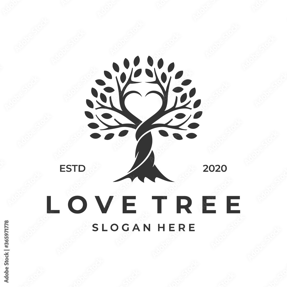 love tree logo concept, perfect for company logo or branding. Stock ...