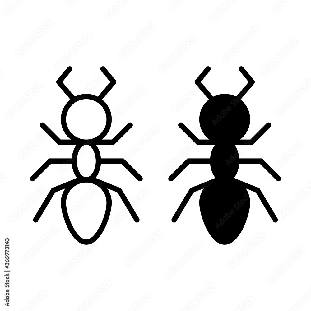 Ant Icon Logo Vector Symbol. Stock Vector | Adobe Stock