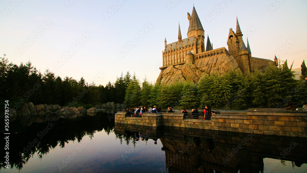 Osaka, Japan - Nov 5, 2020: Hogwarts castle at the Wizarding World of ...