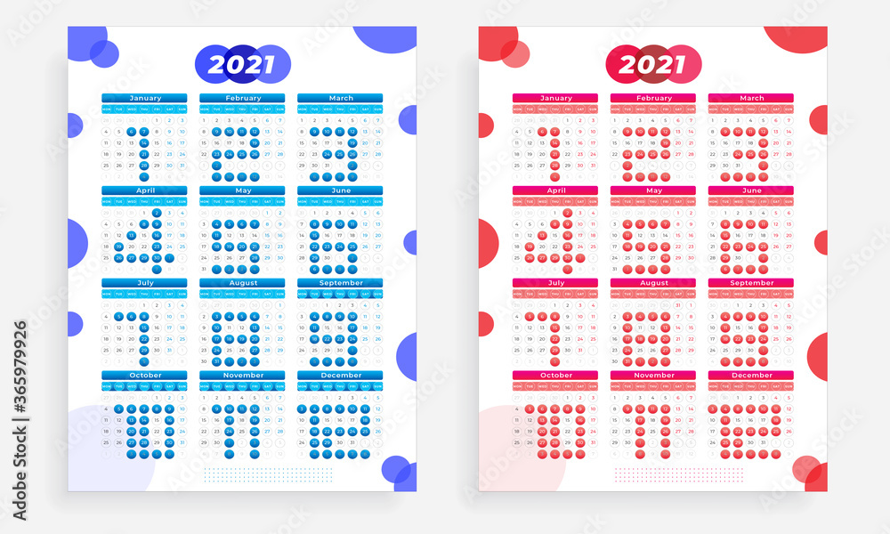 Calendar 2021, wall Calendar 2021, vector calendar 2021, illustration ...