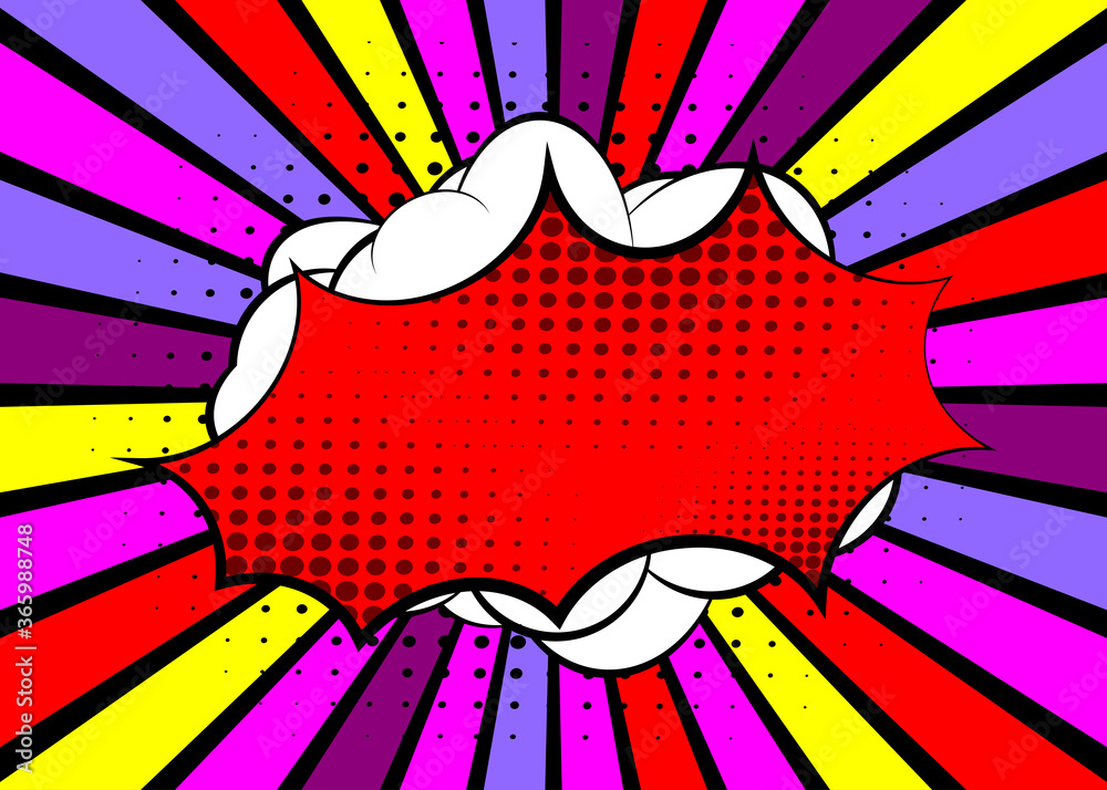 Cartoon design colored background. Comic book backdrop illustration ...