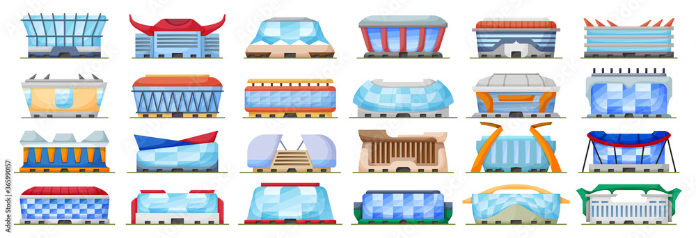 Sport arena vector illustration on white background. Isolated cartoon ...