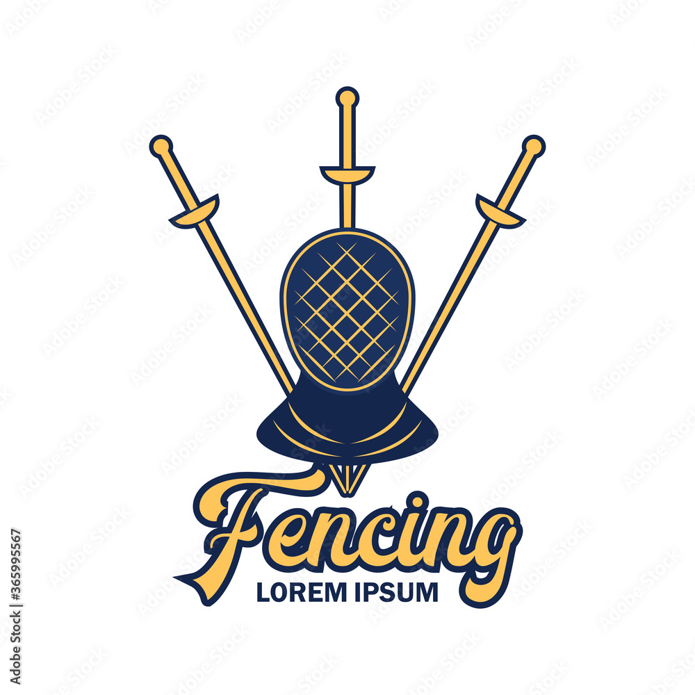 fencing logo with text space for your slogan tag line, vector ...