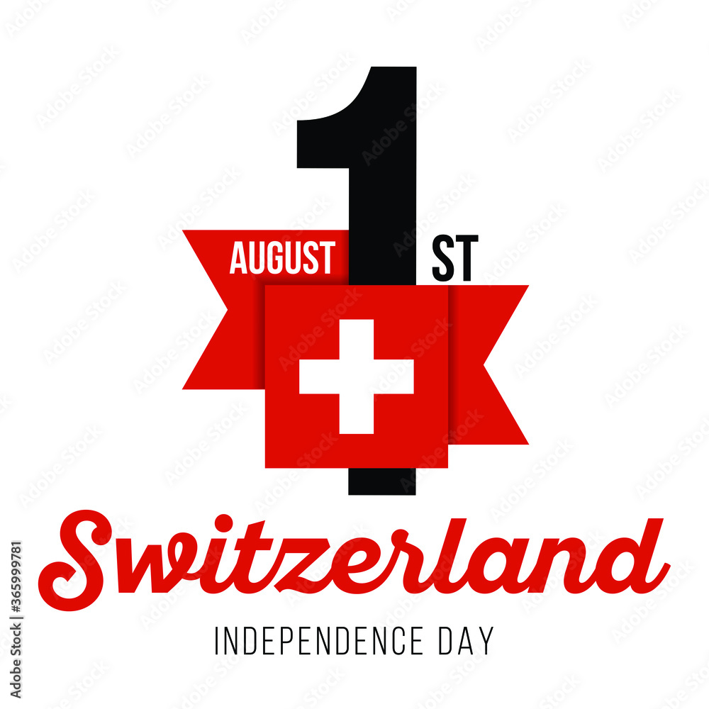 Congratulatory design on August 1, Independence Day of Switzerland and ...