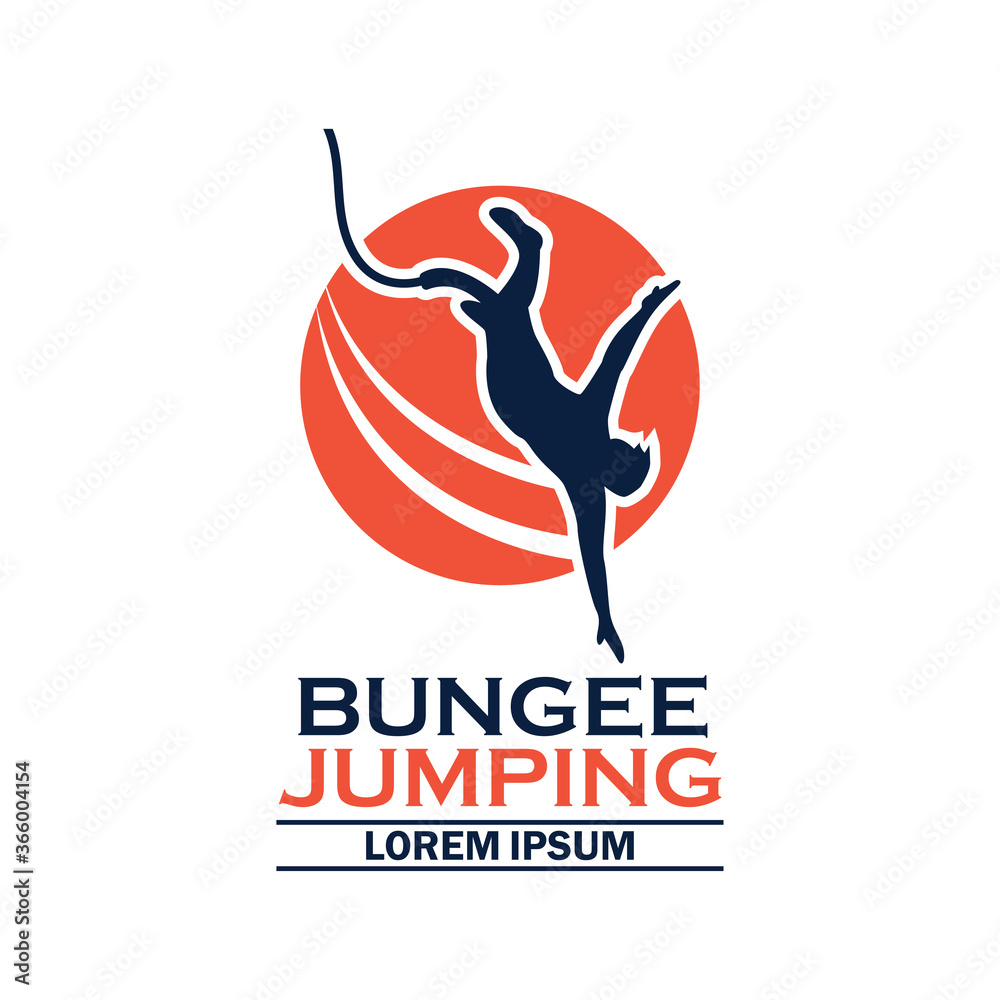 bungee jumping logo with text space for your slogan tag line, vector ...