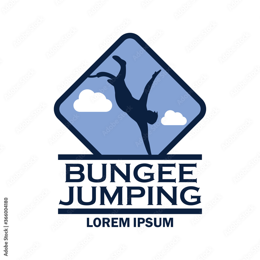 bungee jumping logo with text space for your slogan tag line, vector ...