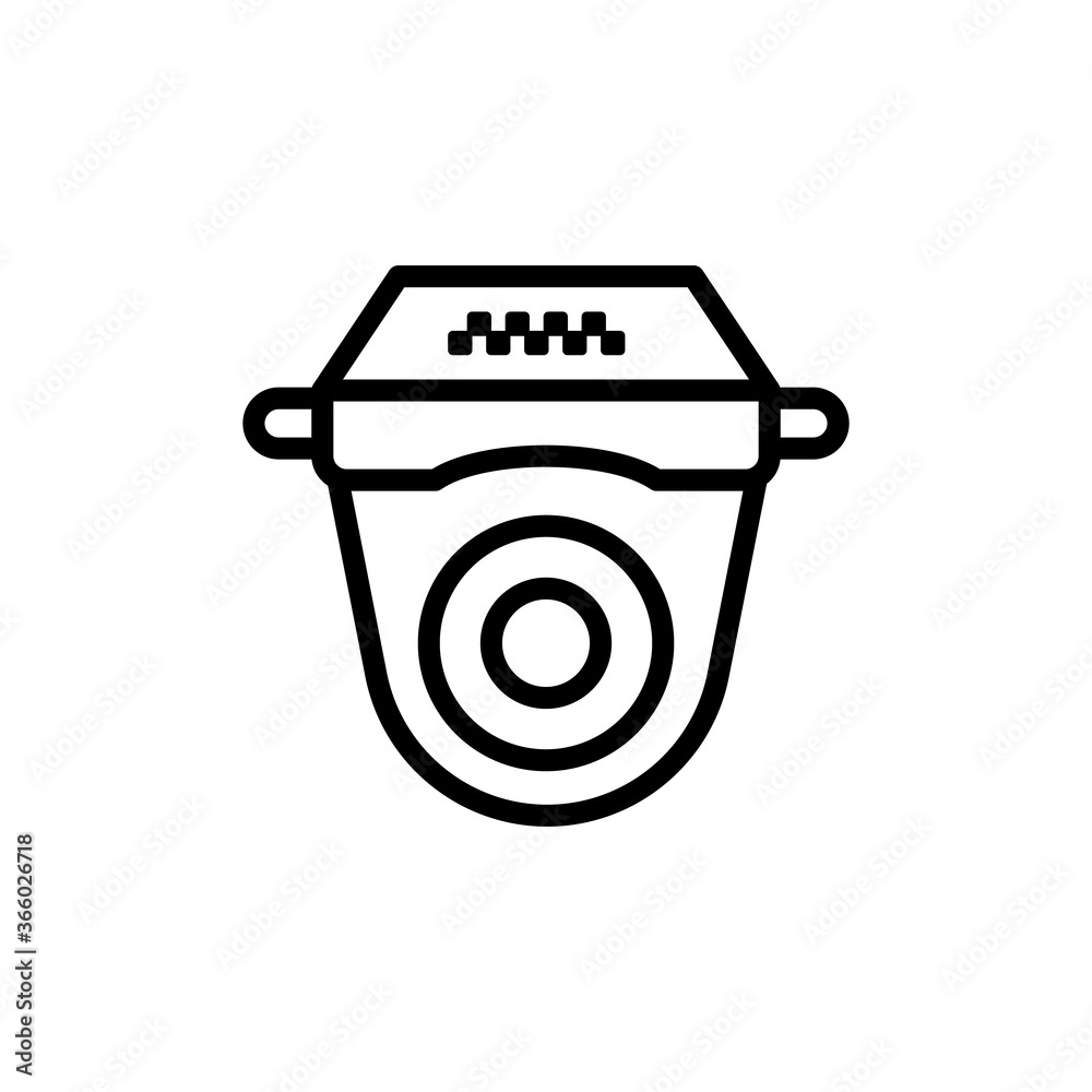 Cctv, camera icon. Simple line, outline vector elements of taxi service ...