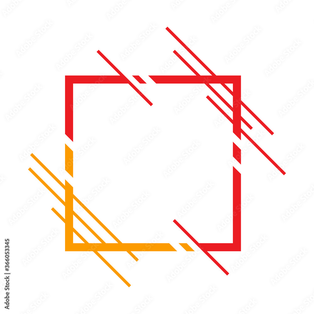 Abstract border frame design. Simple vector isolated on white ...