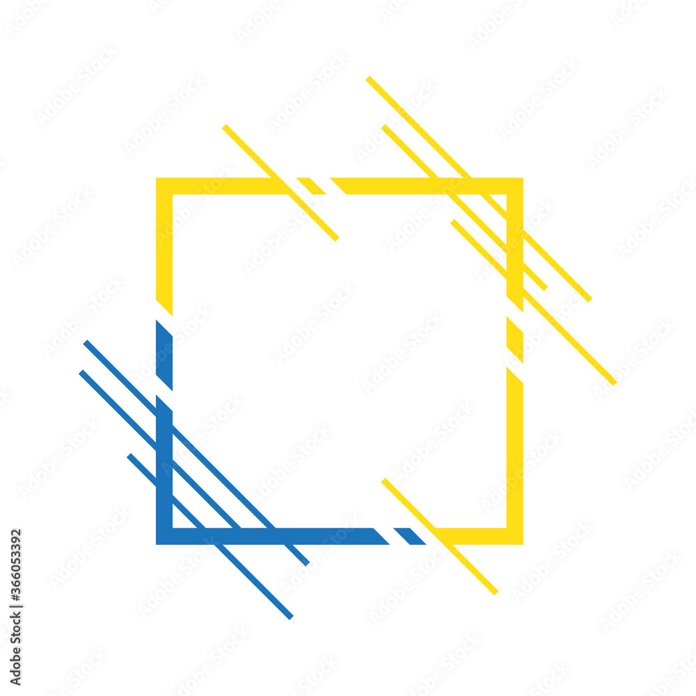 Abstract border frame design. Simple vector isolated on white ...