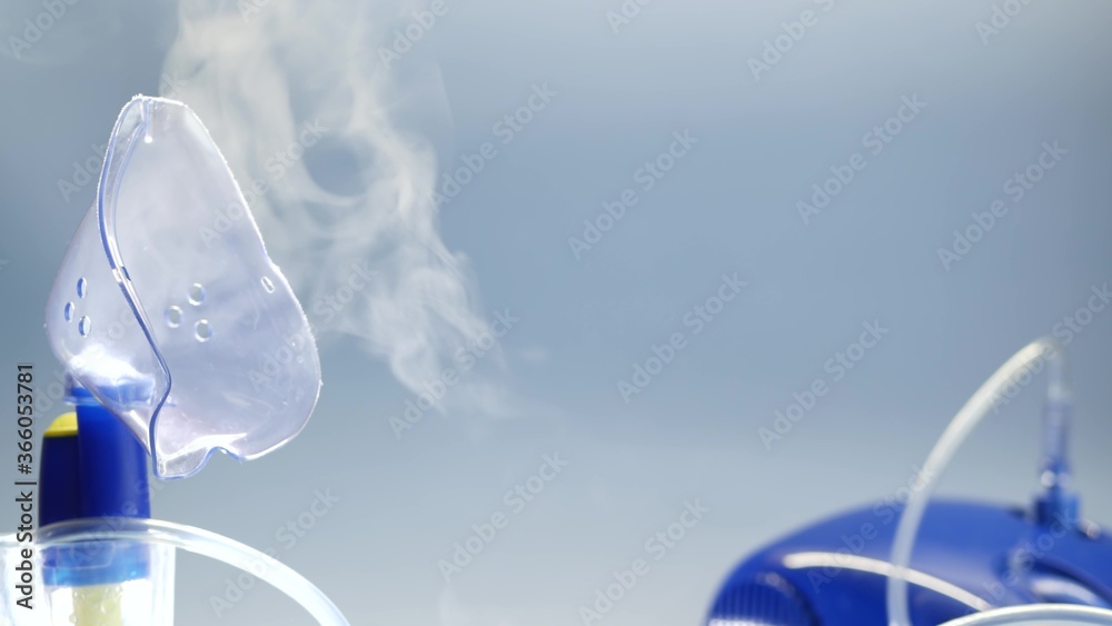 Oxygen mask of nebulizer, medical equipment for pneumonia, covid, sars ...