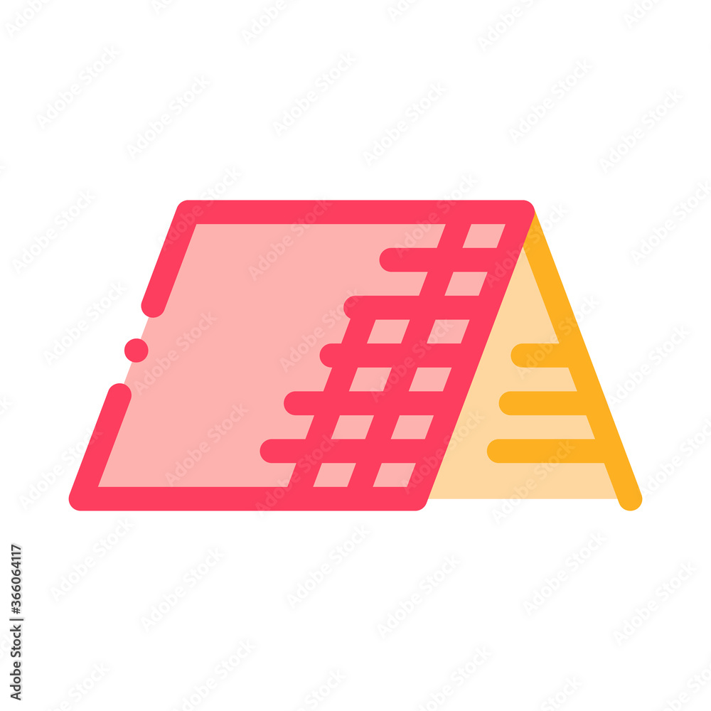 roof building exterior icon vector. roof building exterior sign. color ...