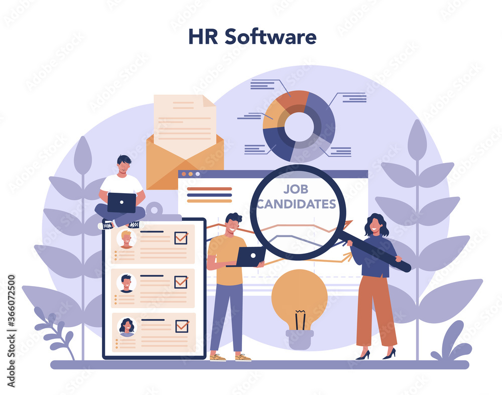 Human resources concept. Idea of recruitment and job management. Stock ...