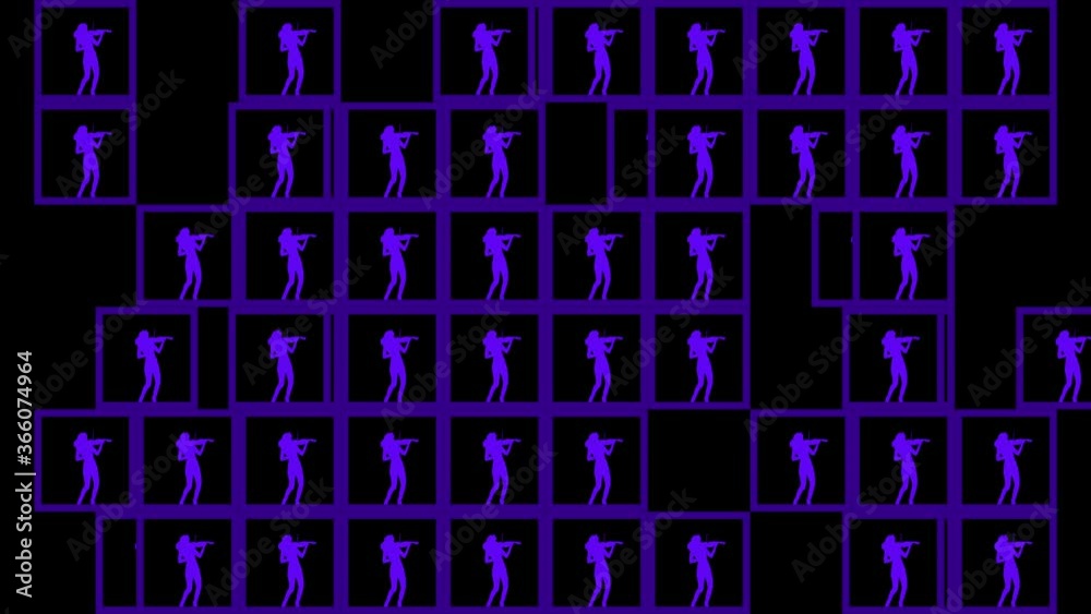 Replacing each other is an effect. The figure is a violinist. Dynamic ...