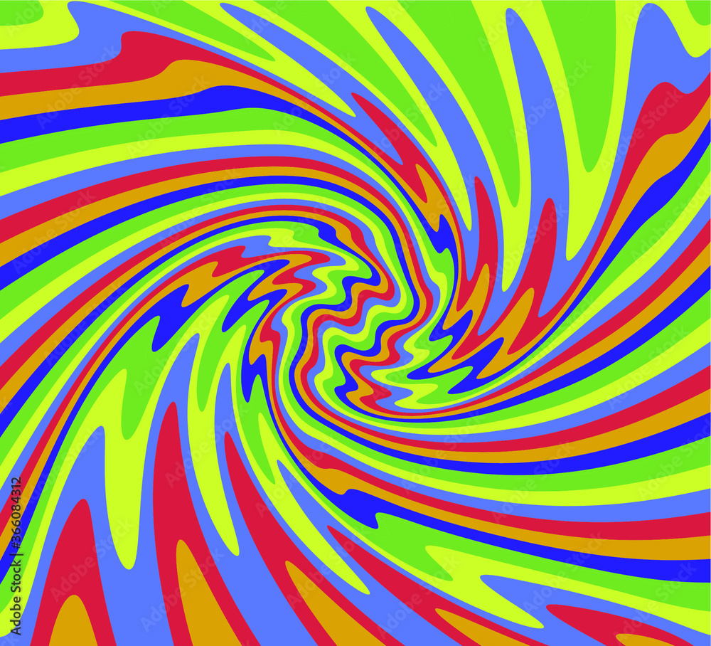 Trippy Retro Background for 60s-70s Parties with Bright Acid Rainbow ...