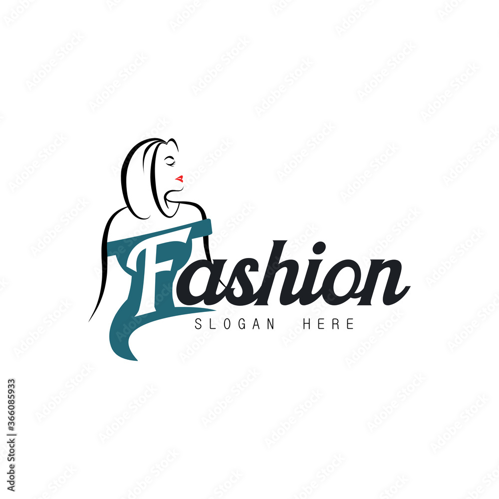 woman fashion logo template Stock Vector | Adobe Stock
