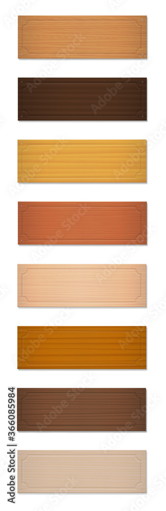 Name badges, wooden name plates, blank nameplates. Collection with ...