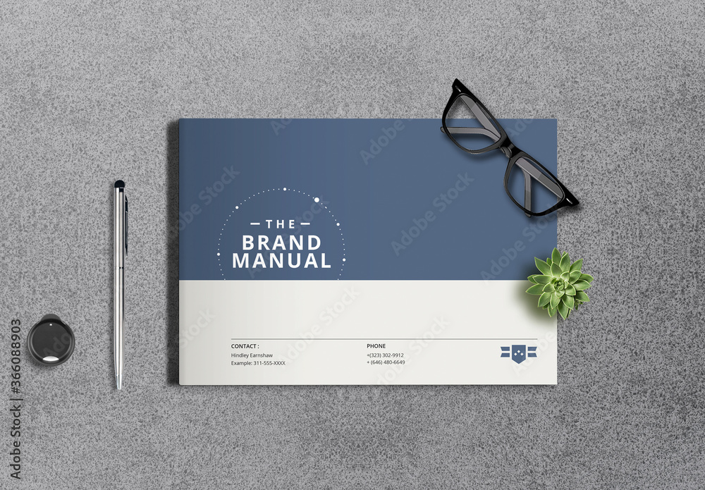 Minimalist Brand Identity Brochure Layout Stock Template | Adobe Stock