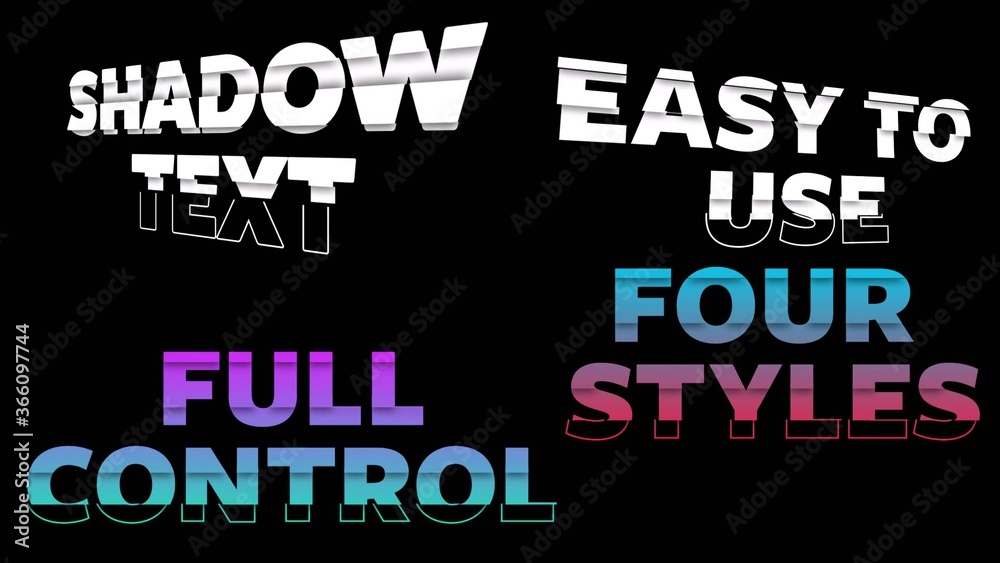 Simple Shadow Titles Stock Template | Adobe Stock