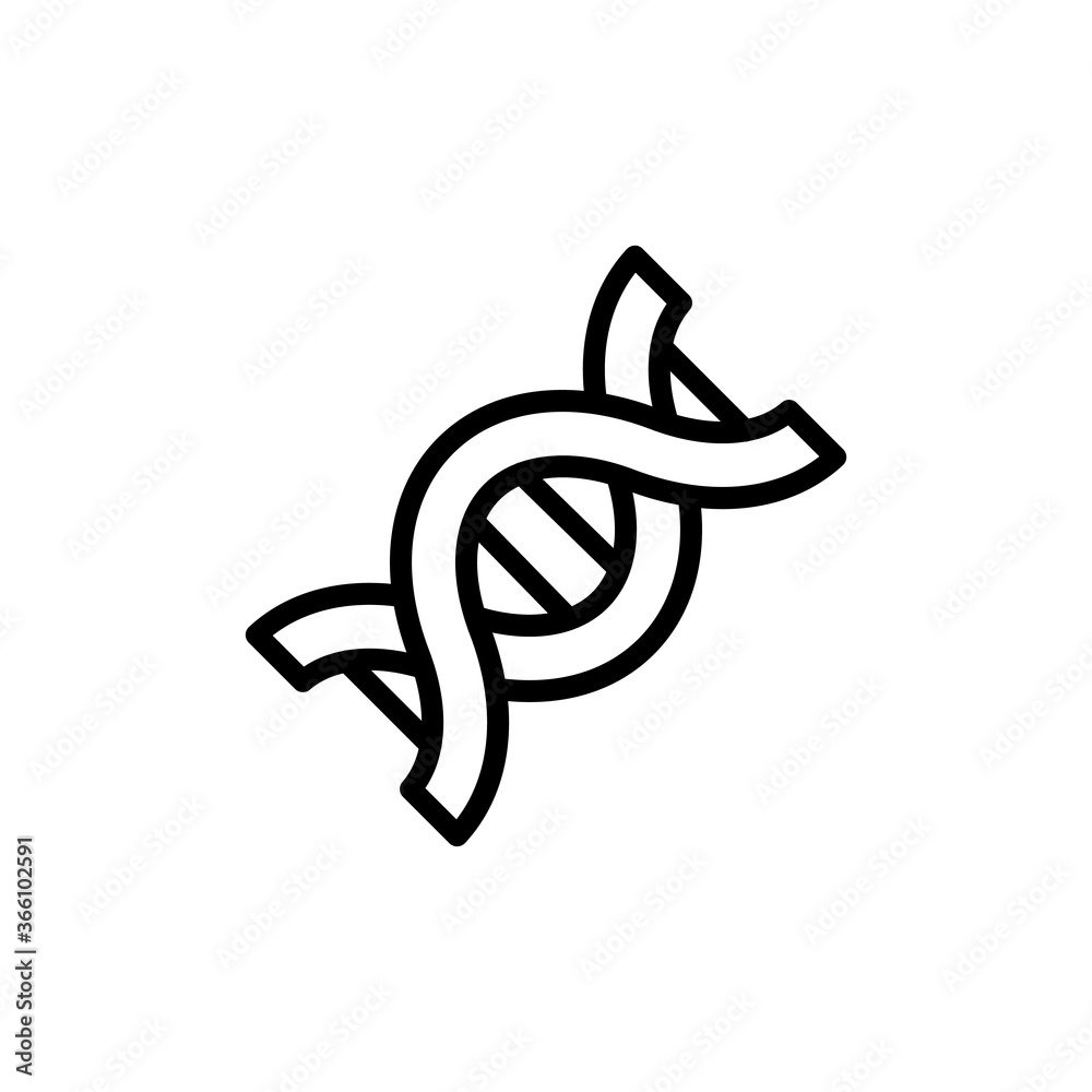 DNA icon. Simple line, outline vector elements of knowledge icons for ...
