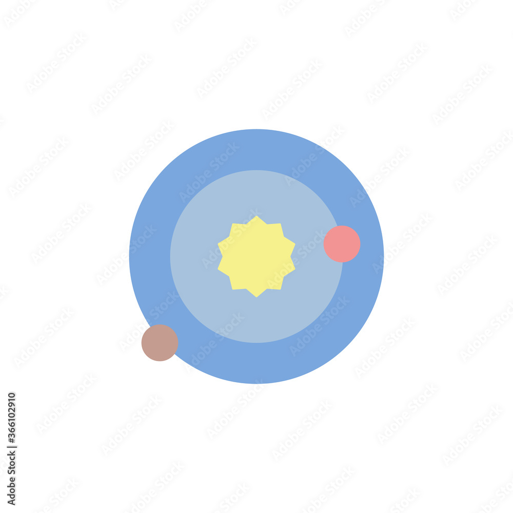 Solar system, Astronomy icon. Simple color vector elements of knowledge ...