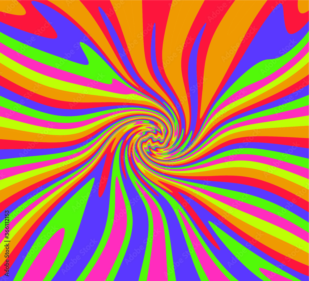 1960s Hippie Wallpaper Design. Trippy Retro Background for Psychedelic ...