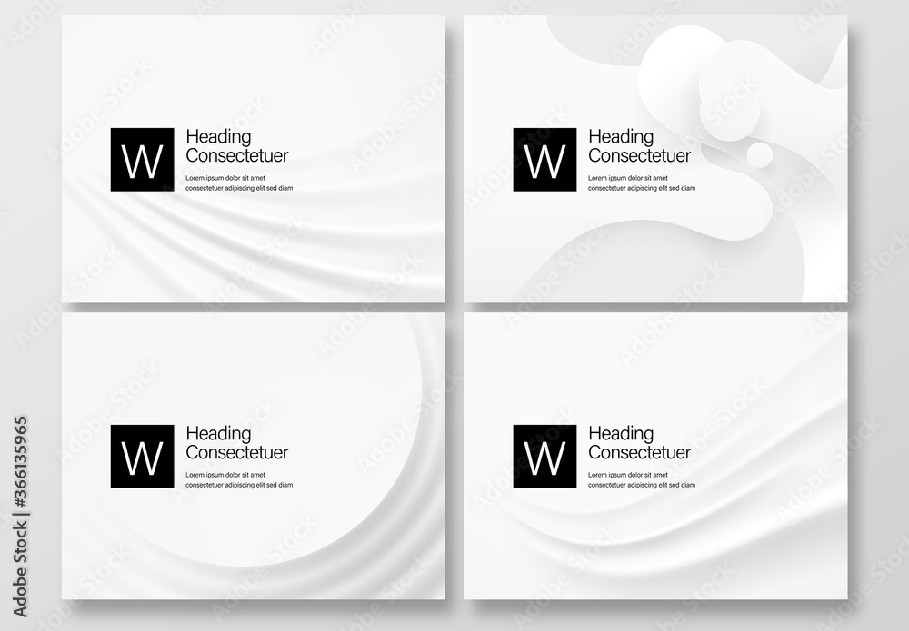 4 White Abstract Background Layouts สต็อกเทมเพลต | Adobe Stock