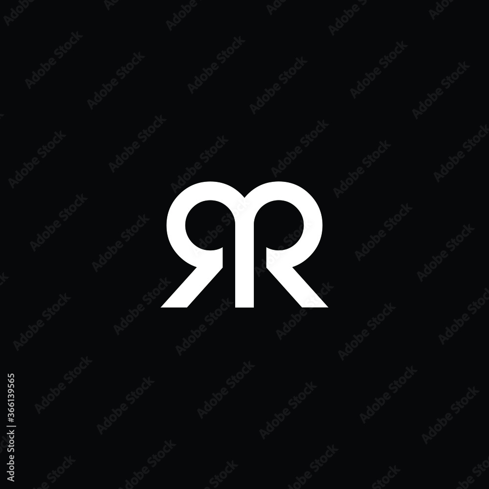 RR letter designs for logo and icons with different colors and ...