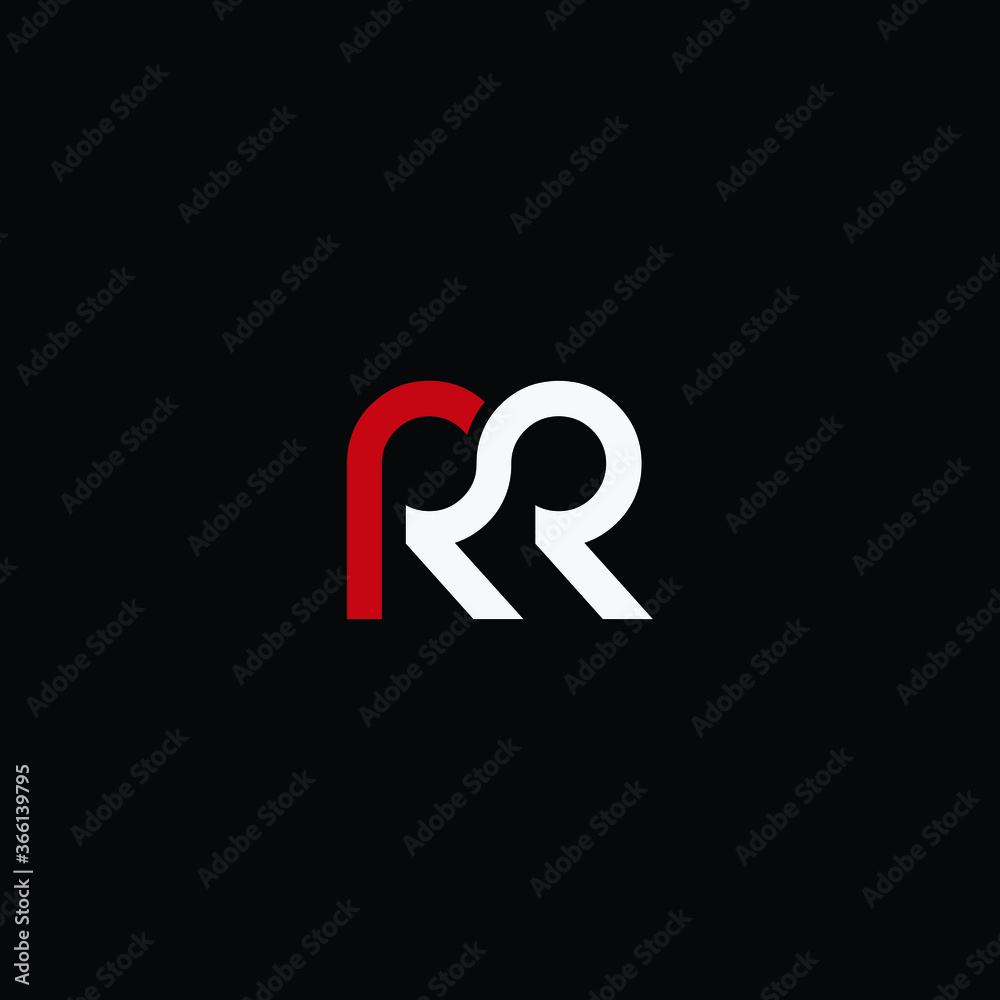 RR letter designs for logo and icons with different colors and ...