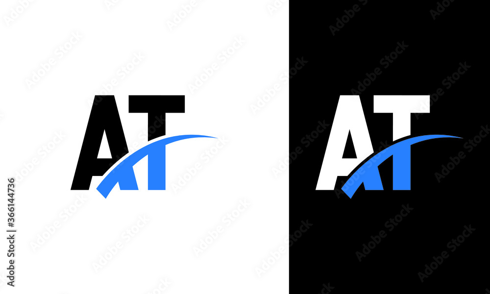 AT at logo letter design for your business Stock Vector | Adobe Stock