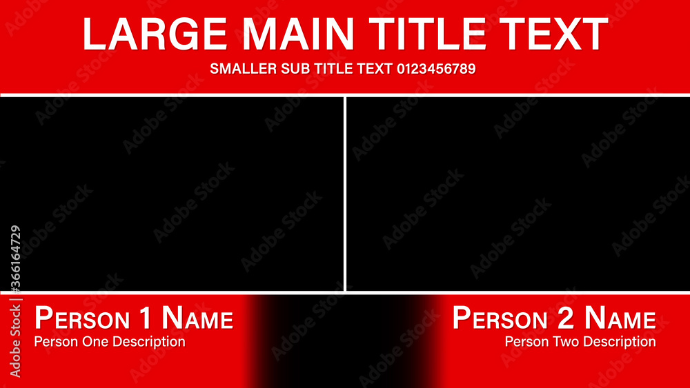 1 to 1 Video Interview Title Overlay Stock Template | Adobe Stock