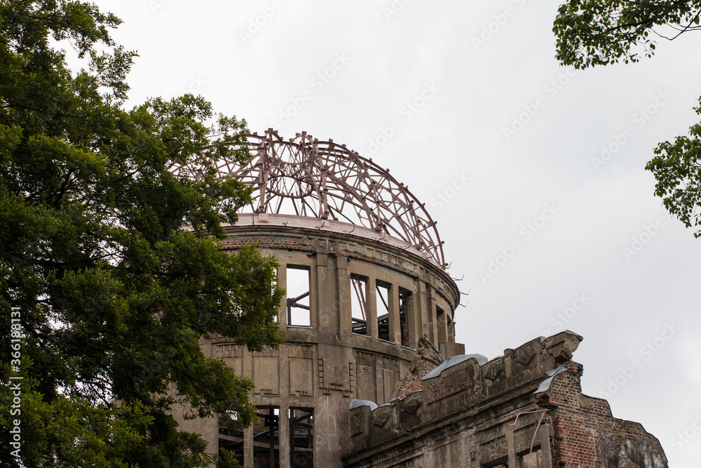 Hiroshima,Japan-July 2019: Closeup image of The Atomic bomb dome UNESCO ...