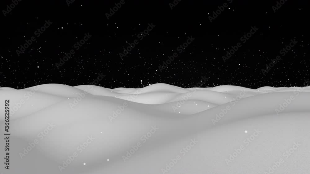 Lens Distortion Snow, falling snow isolated on black background in 4K ...