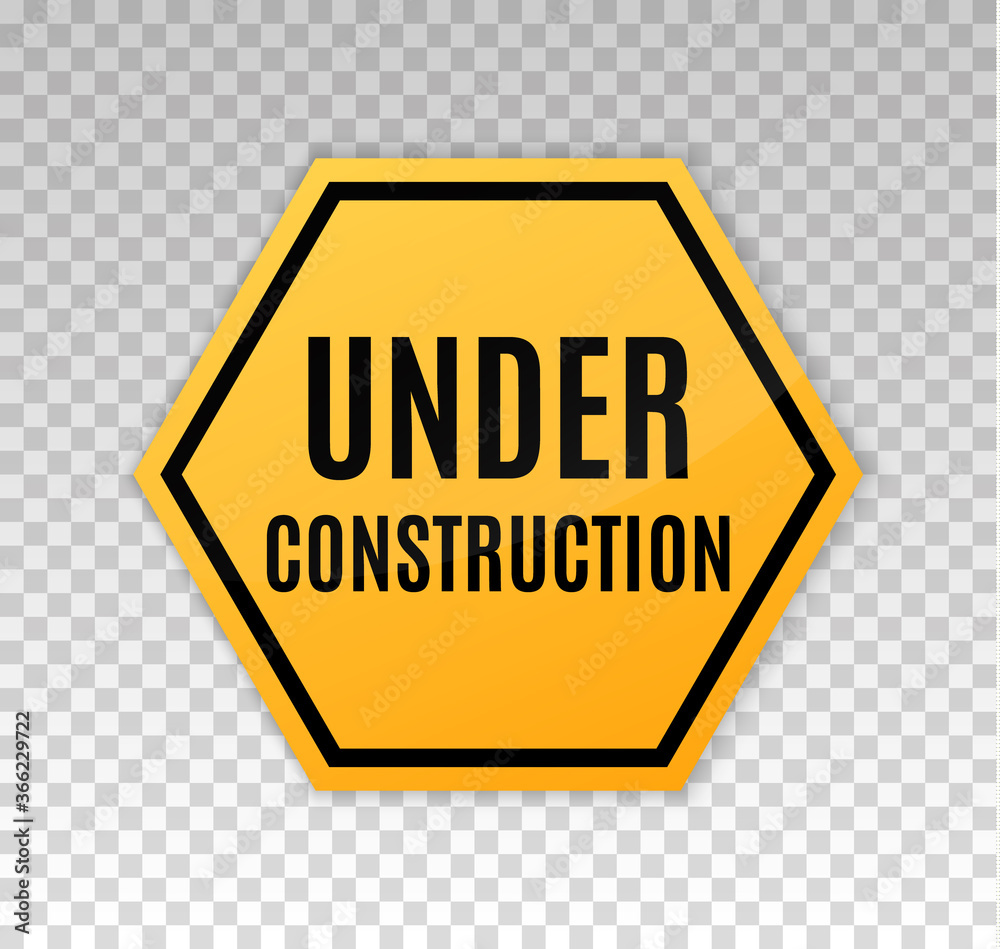 Vecteur Stock Under construction sign. Construct banner. Icon under ...