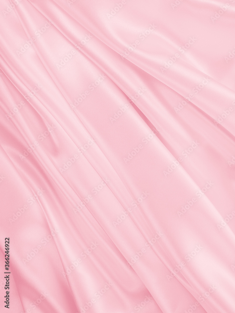 Beautiful elegant wavy light pink satin silk luxury cloth fabric ...