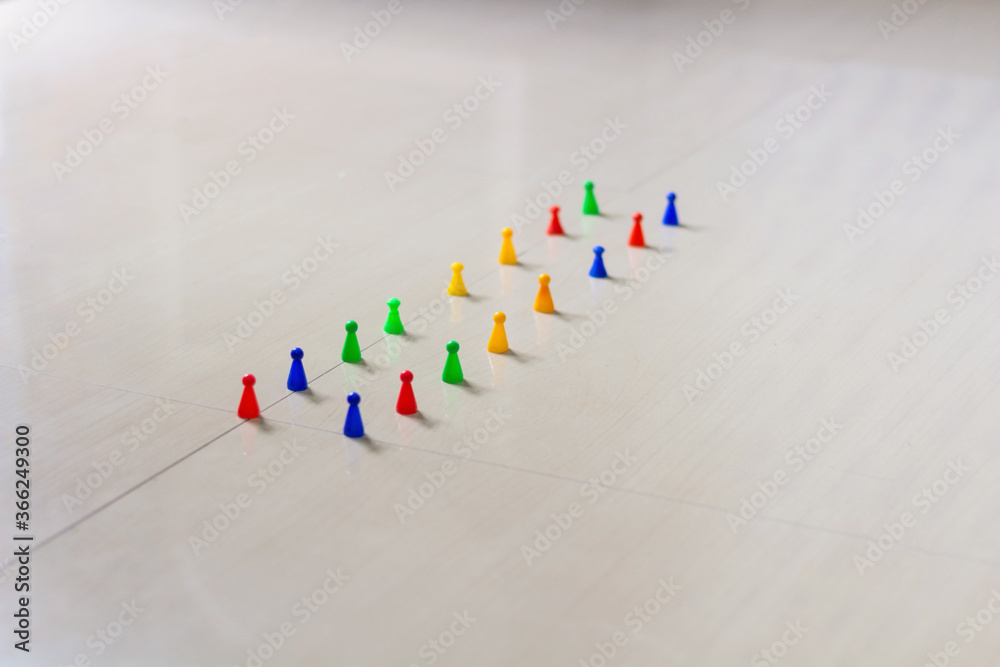 Colorful Toys At Home Conceptually showing Social Distancing. The New ...