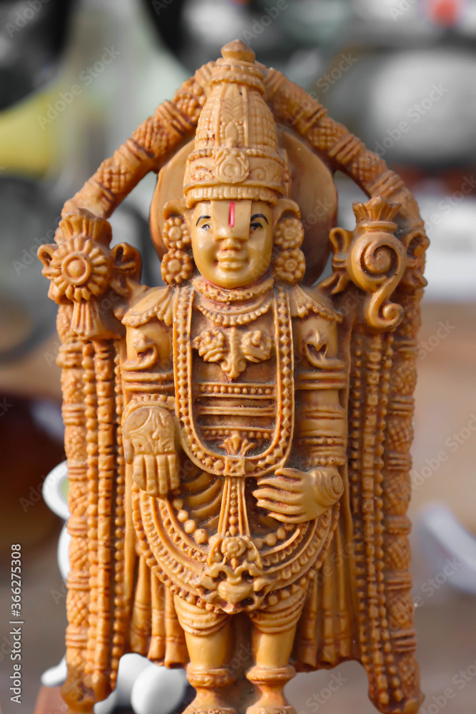 Colorful Painted Handcrafted Statue Of Indian Hindu Lord God Idol Sri ...