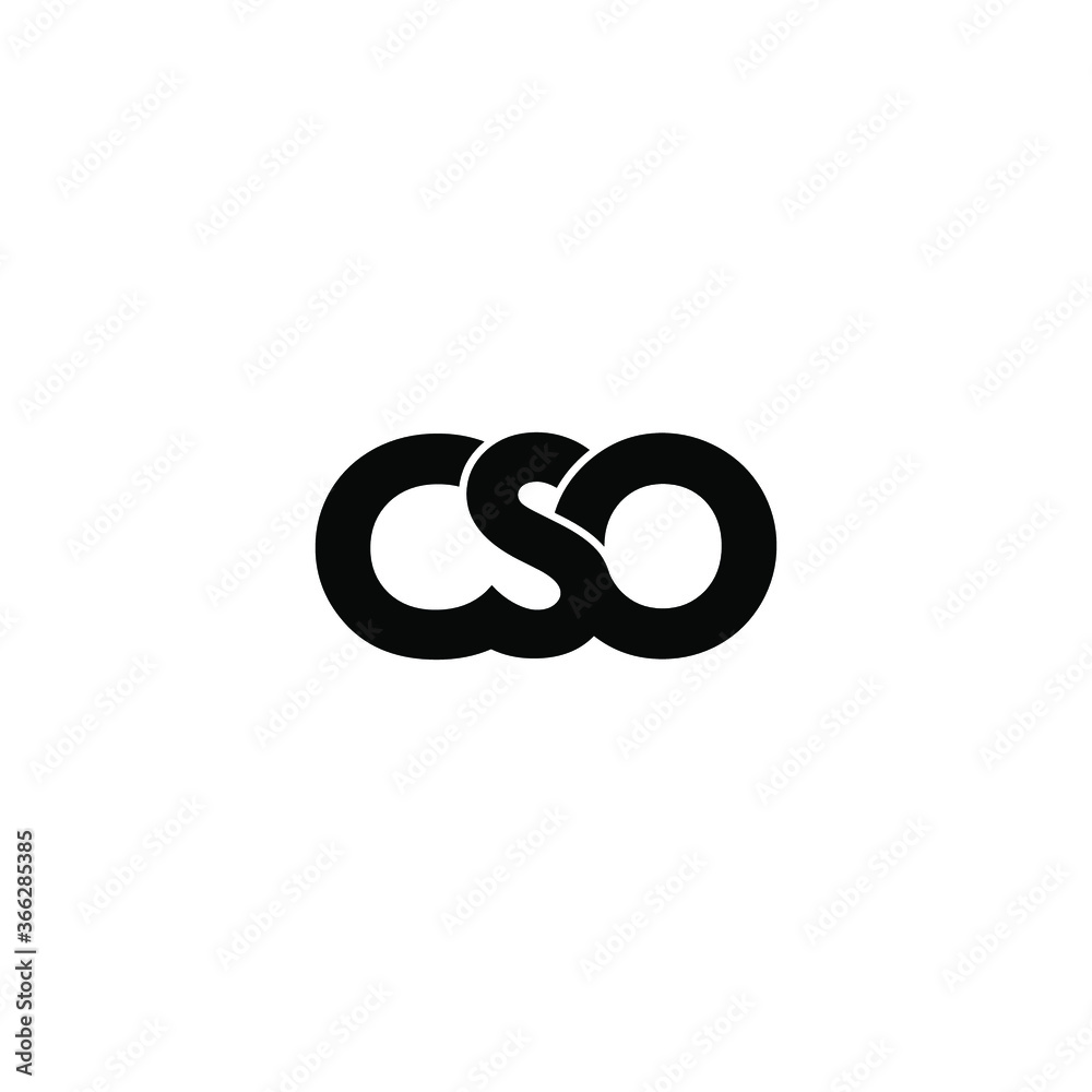 cso letter original monogram logo design Stock Vector | Adobe Stock