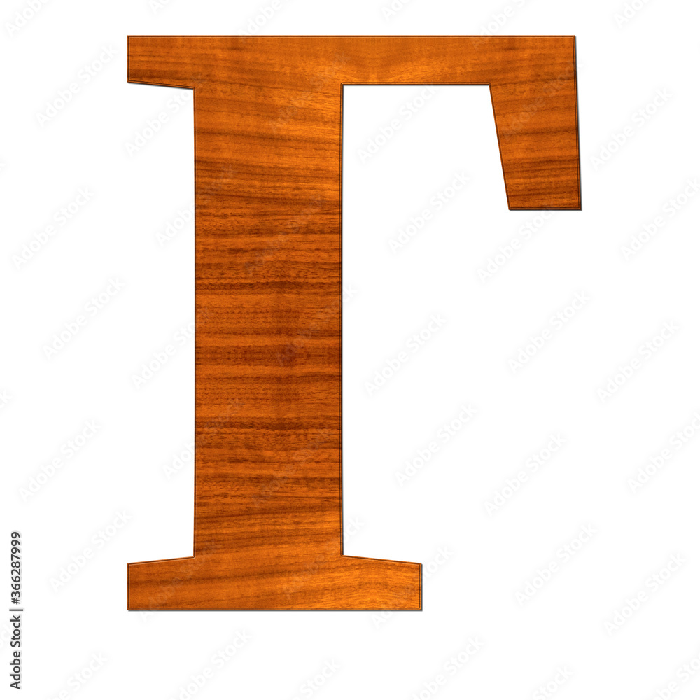 Gamma, Greek alphabet wooden texture Stock Illustration | Adobe Stock