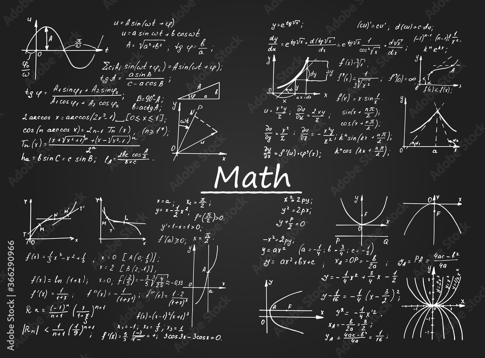 Vintage education and scientific background. Set from math law theory ...
