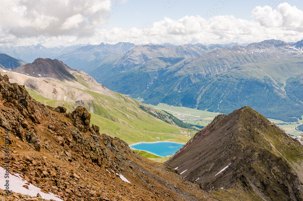 St. Moritz, Piz Nair, Corviglia, Piz Ot, Wanderweg, Lej Alv, Bernina ...