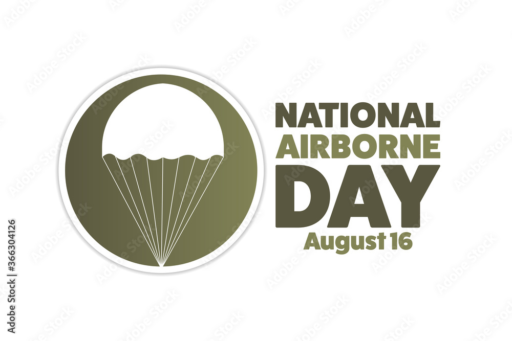 National Airborne Day. August 16. Holiday concept. Template for ...