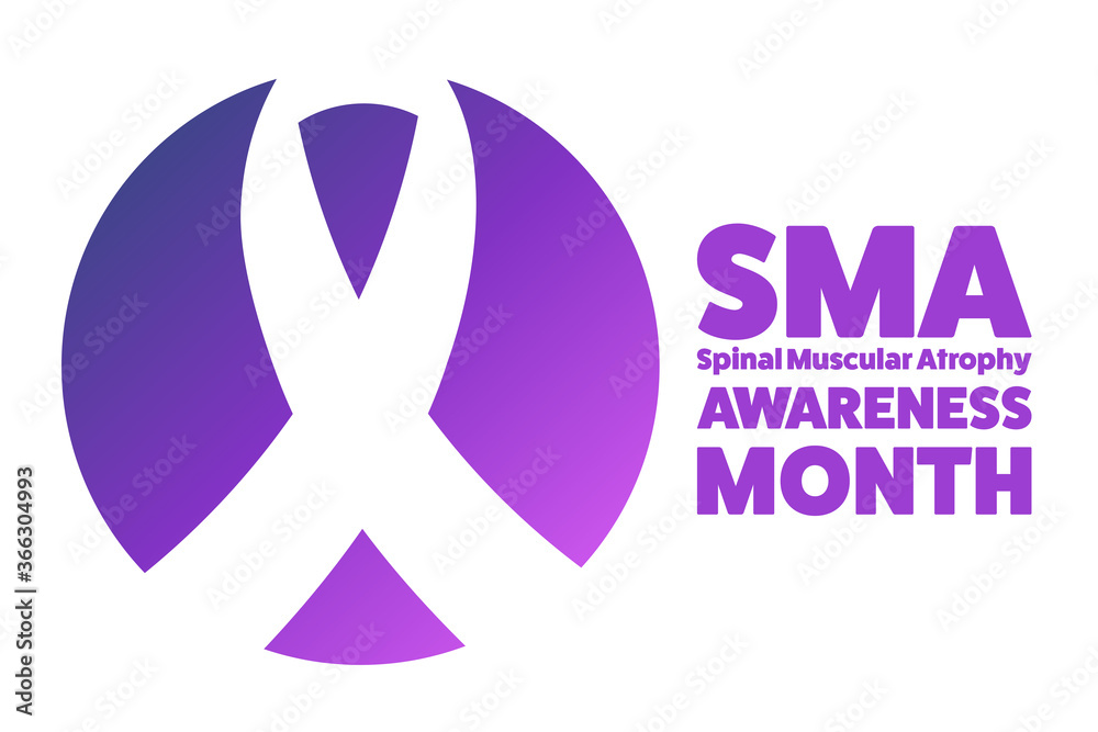 August is Spinal Muscular Atrophy Awareness Month concept. Template for ...