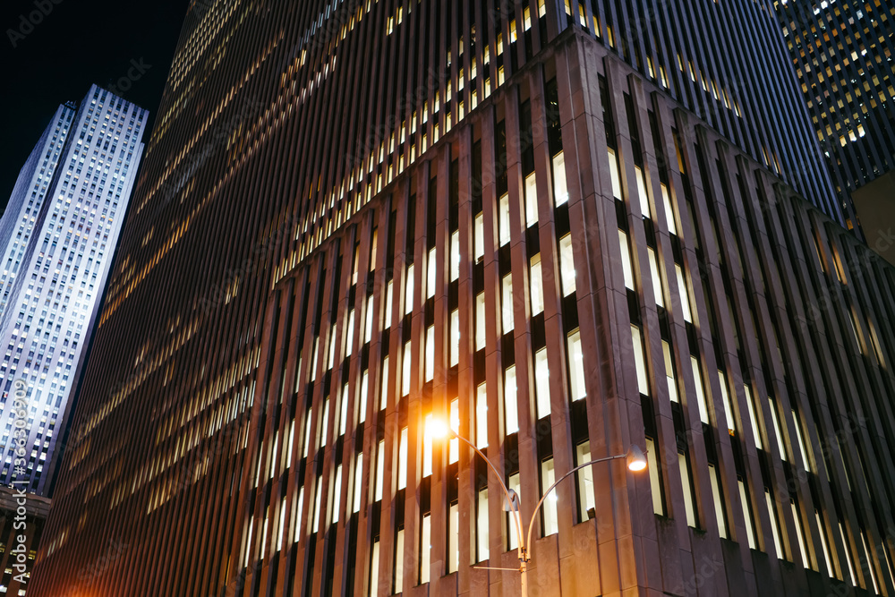 Futuristic constructed architecture building in downtown with ...