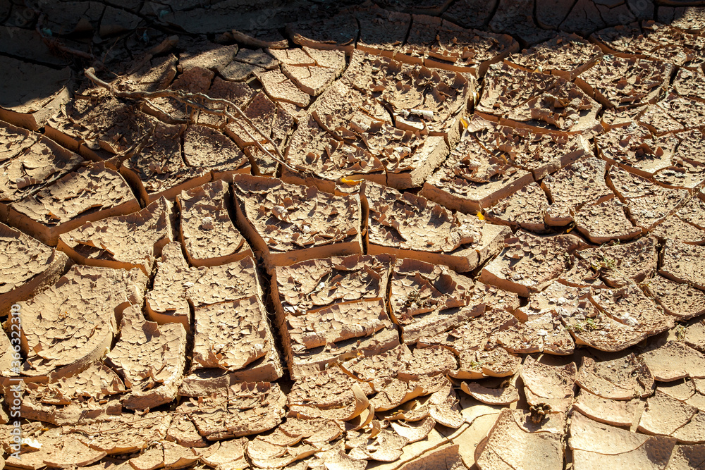 Sun baked mud in a dry riverbed in Grand Staircase-Escalante National ...