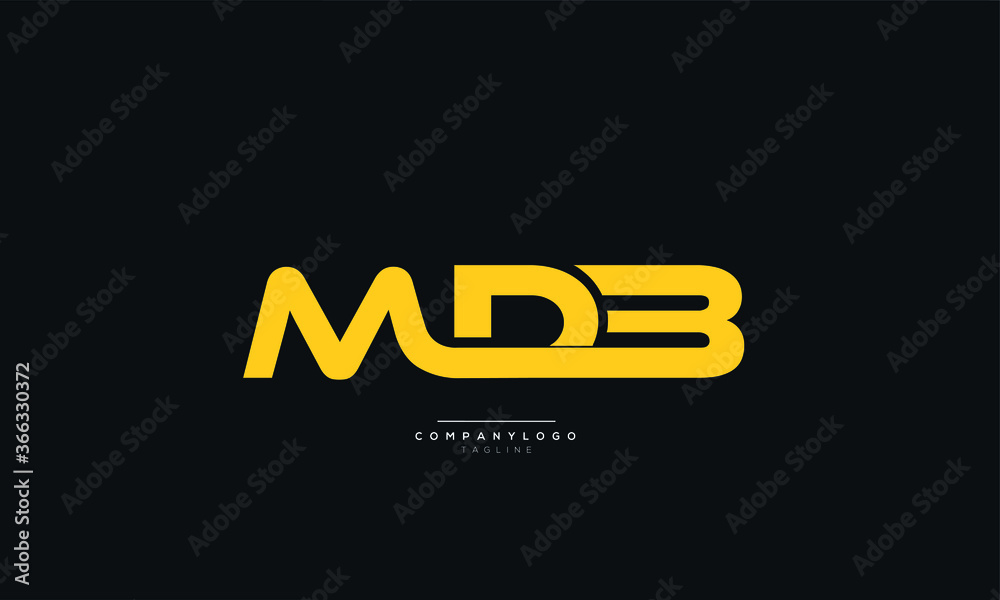 MDB Letter Business Logo Design Alphabet Icon Vector Symbol Stock ...